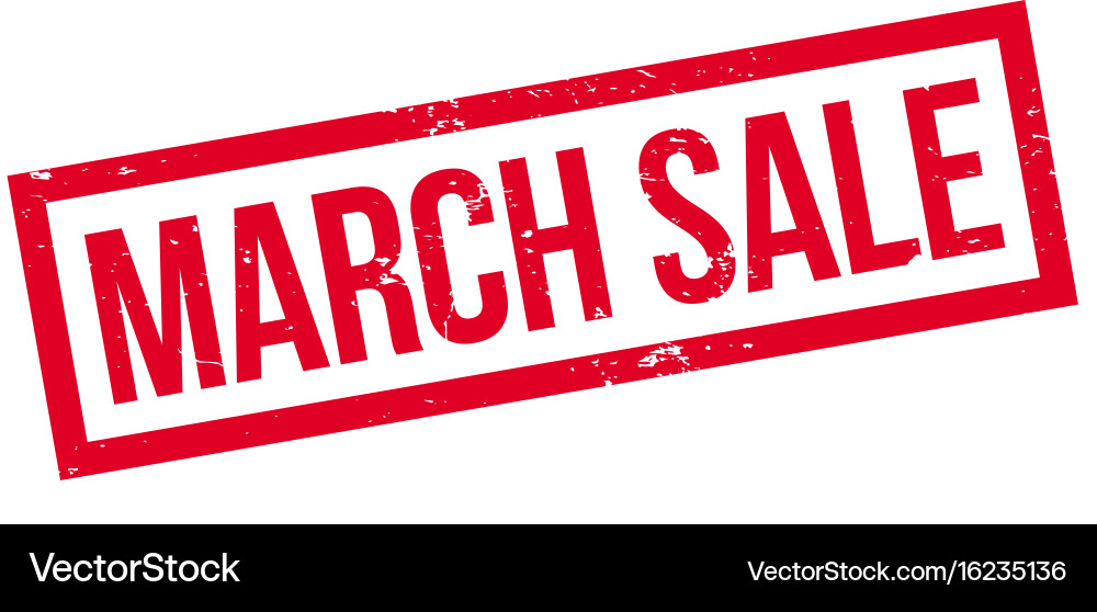 March sale rubber stamp Royalty Free Vector Image