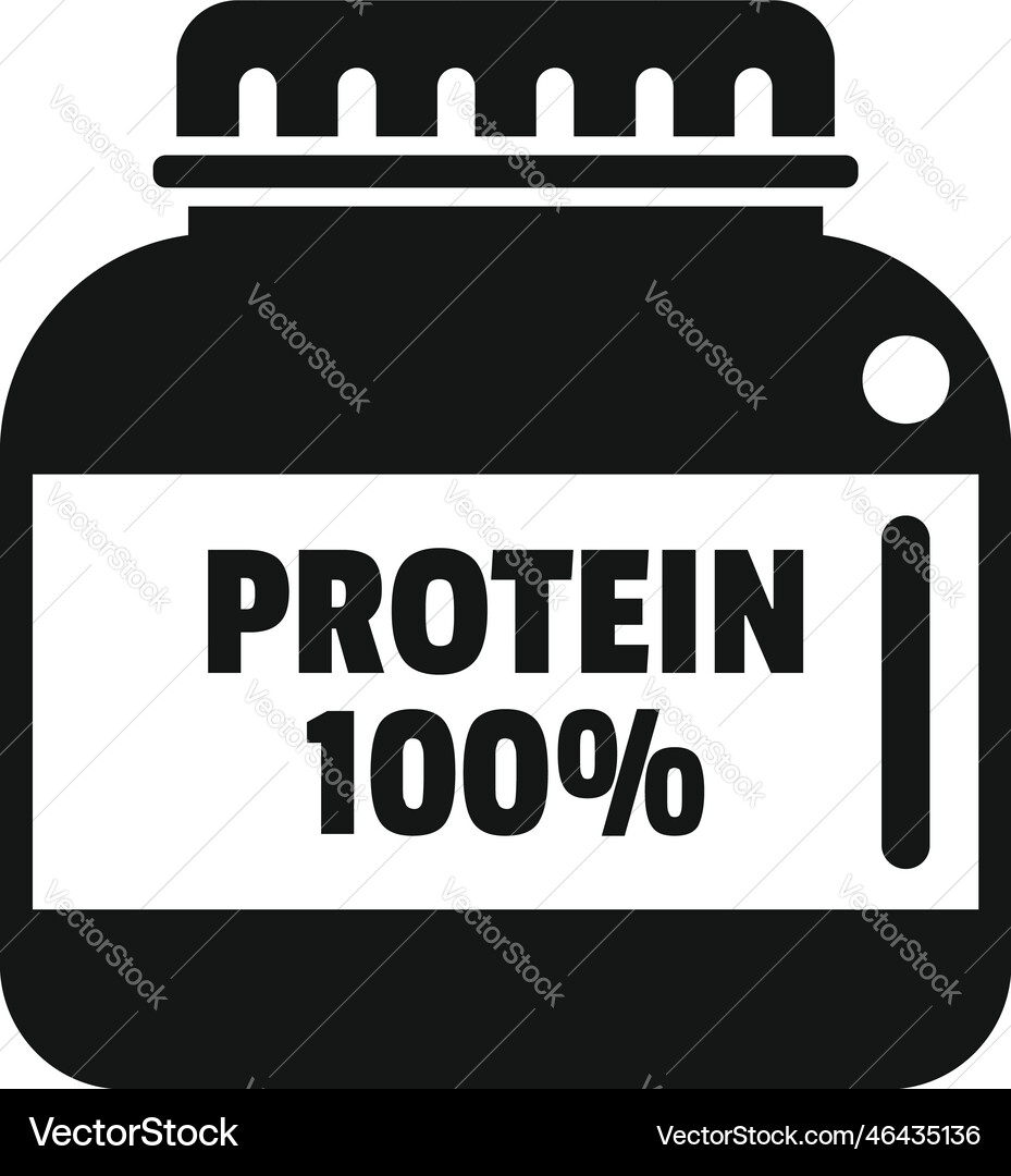 Protein powder icon simple food nutrient Vector Image