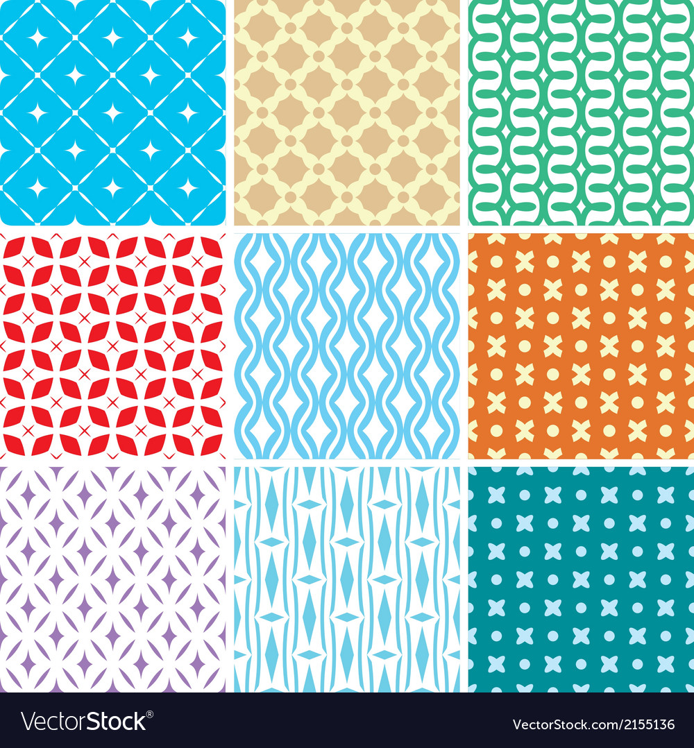 Seamless ornament patterns Royalty Free Vector Image