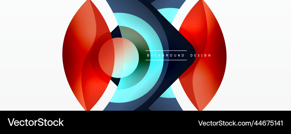 Abstract background with color geometric shapes Vector Image