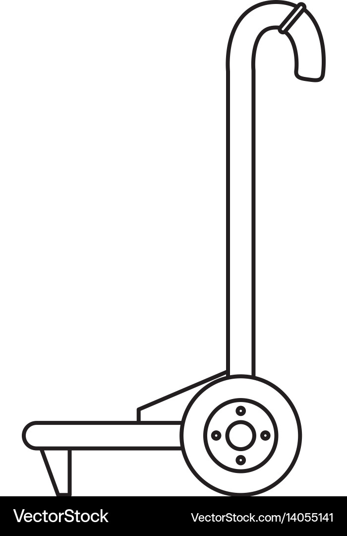 Baggage transport cart icon Royalty Free Vector Image