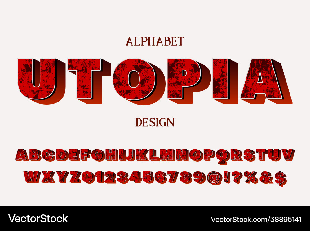 Classic lettering font alphabet retro typeface Vector Image
