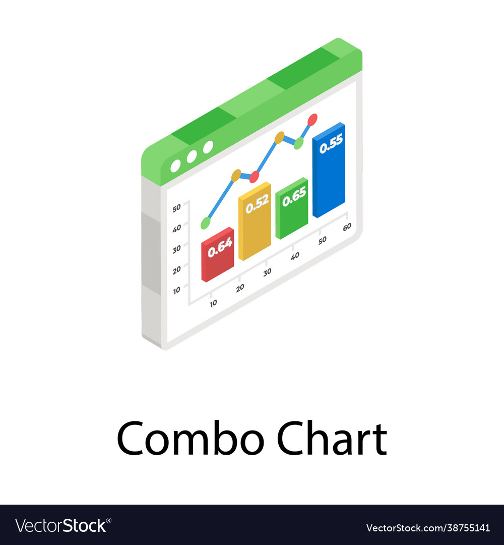 Combo chart Royalty Free Vector Image - VectorStock