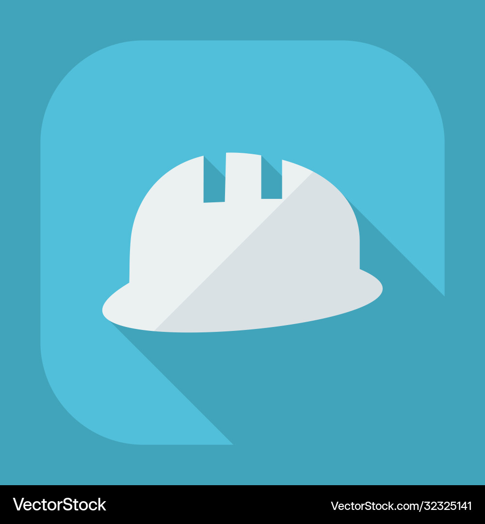 Flat modern design with shadow icons hard hat Vector Image