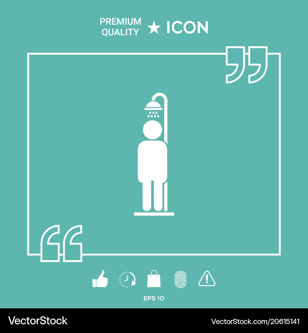 Man taking a shower Royalty Free Vector Image - VectorStock