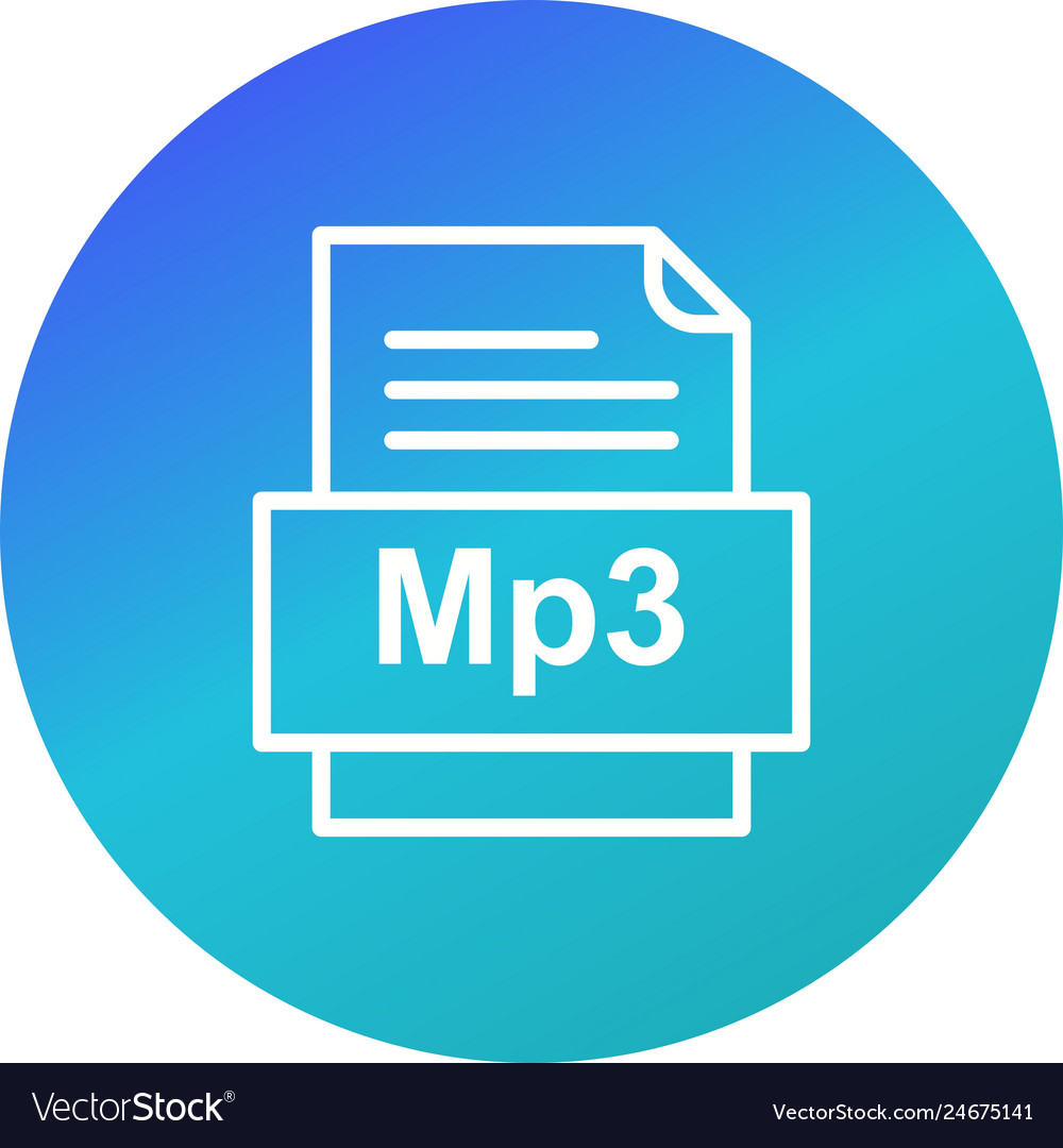 Mp3 file document icon Royalty Free Vector Image