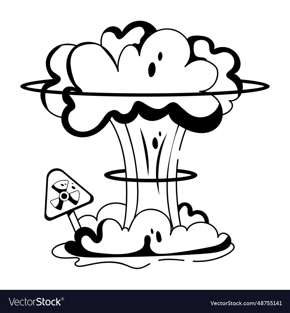 Nuclear explosion Royalty Free Vector Image - VectorStock