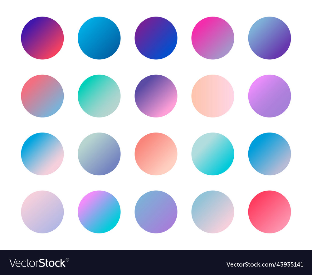 Set of gradients modern combinations Royalty Free Vector