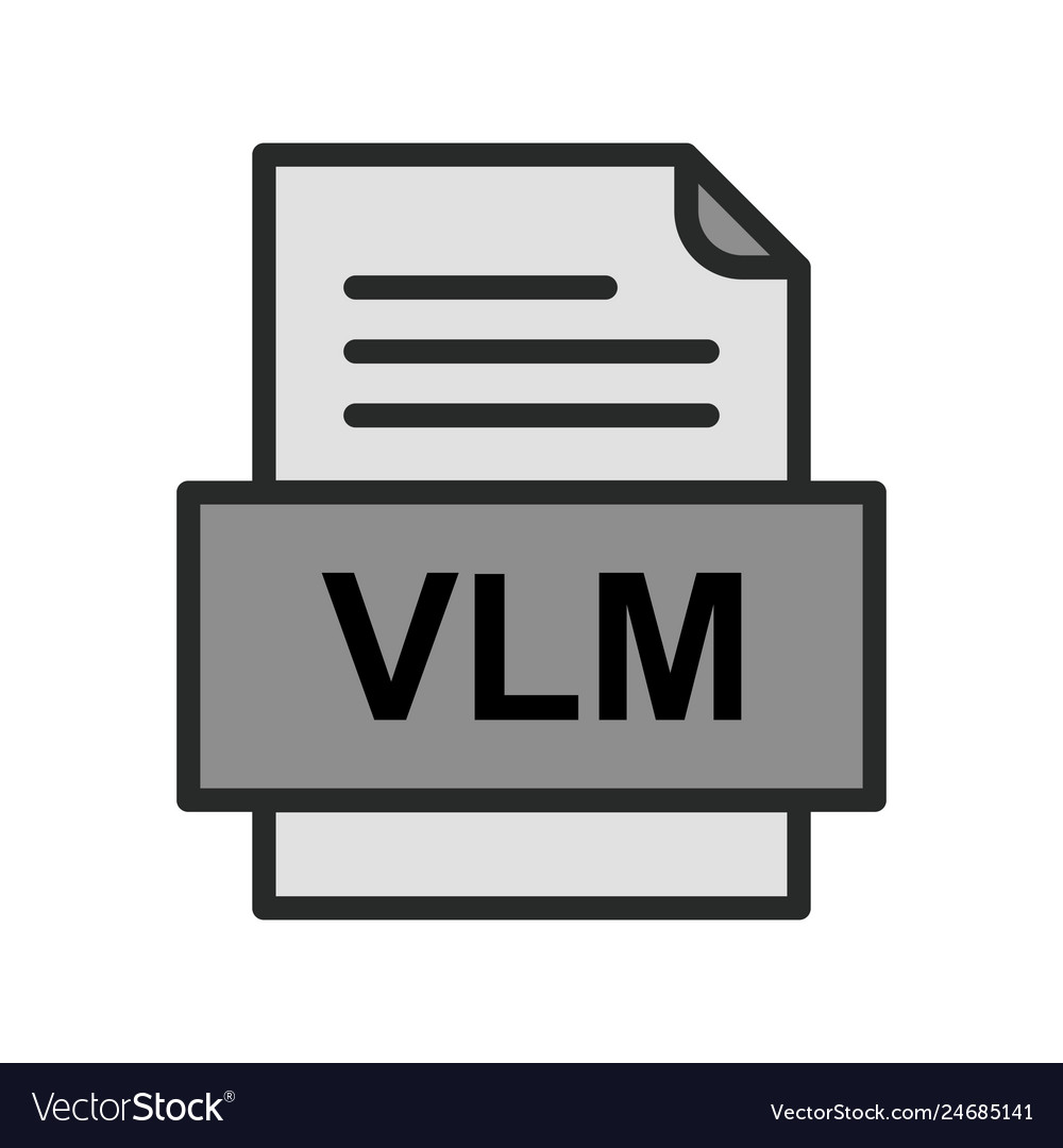 Vlm file document icon Royalty Free Vector Image