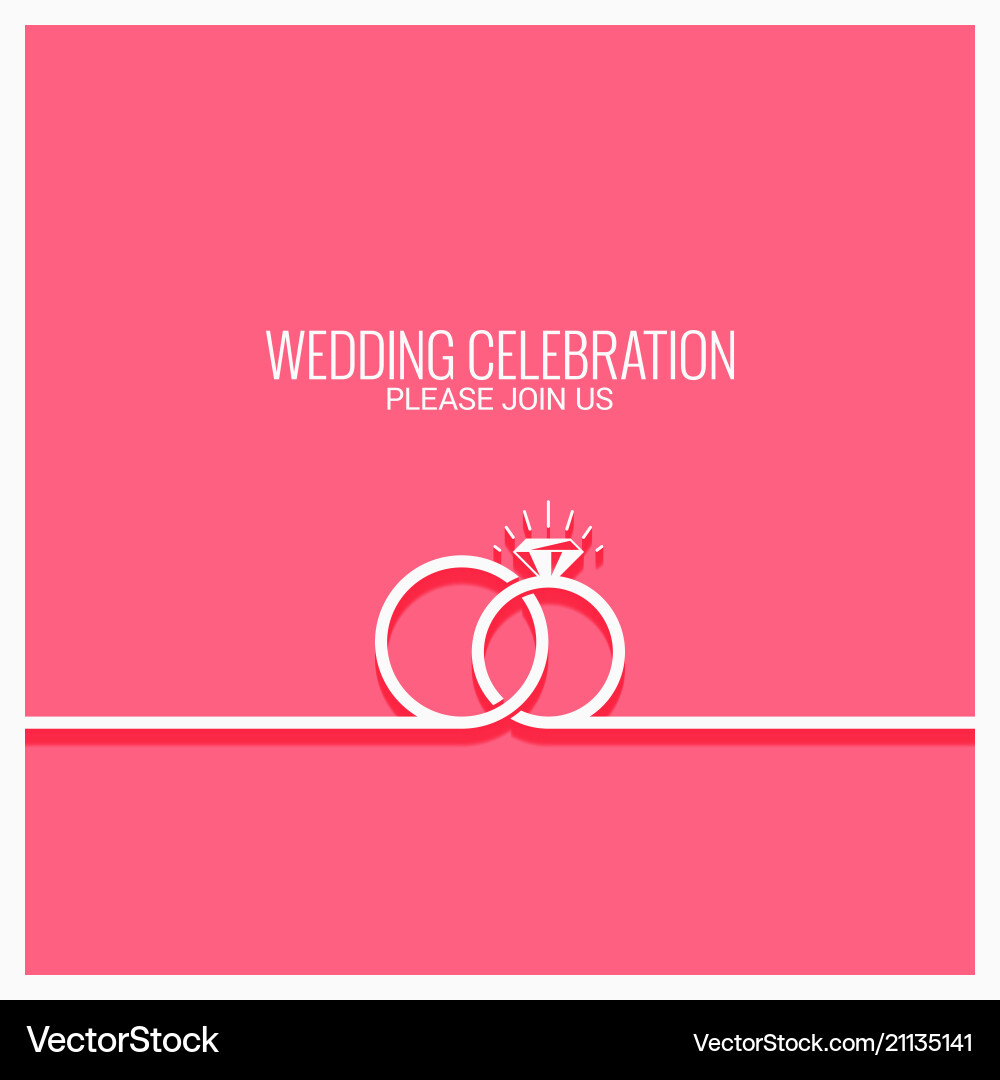 Wedding rings line concept background Royalty Free Vector