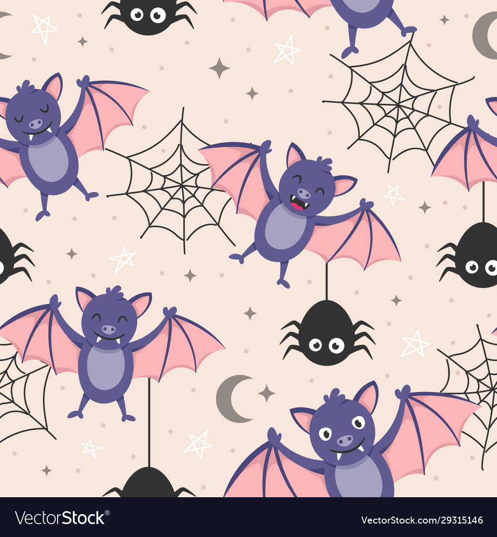 Bat seamless pattern Royalty Free Vector Image