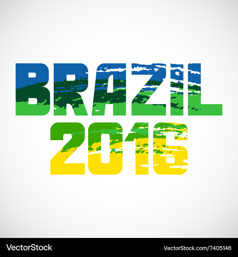 Brazil abstract background with grunge paint Vector Image