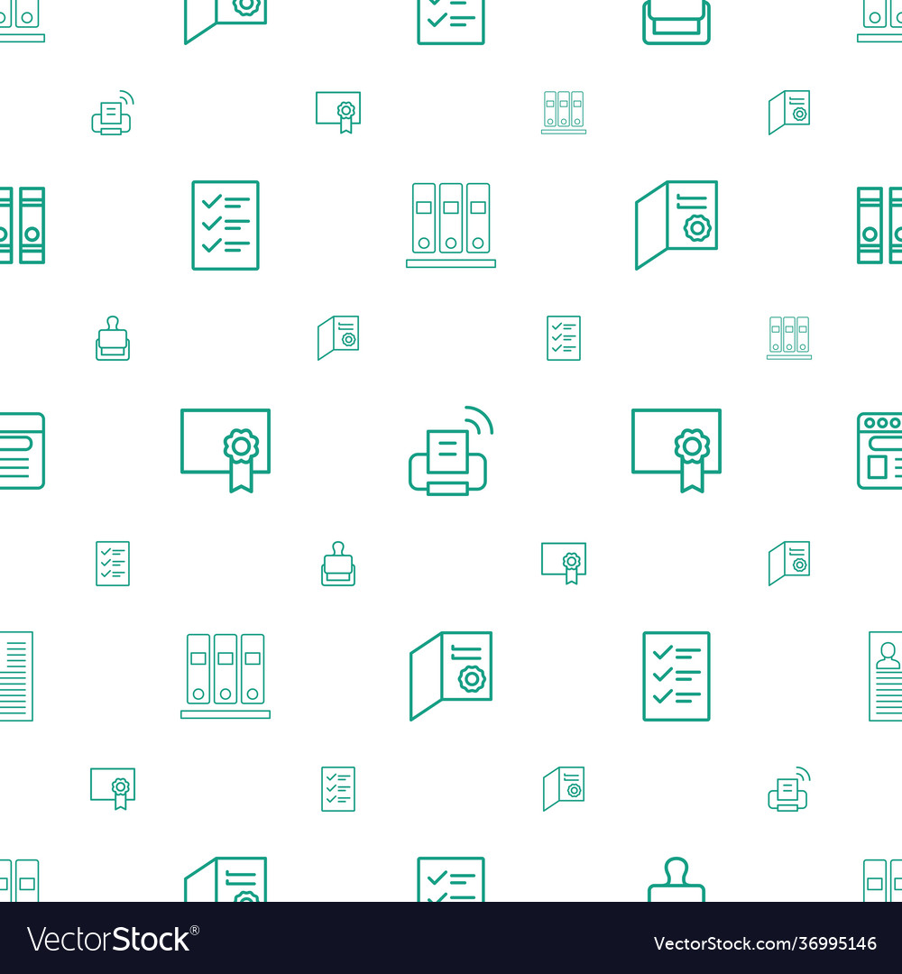 Document icons pattern seamless white background Vector Image