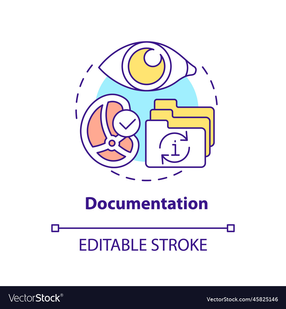 Documentation concept icon Royalty Free Vector Image