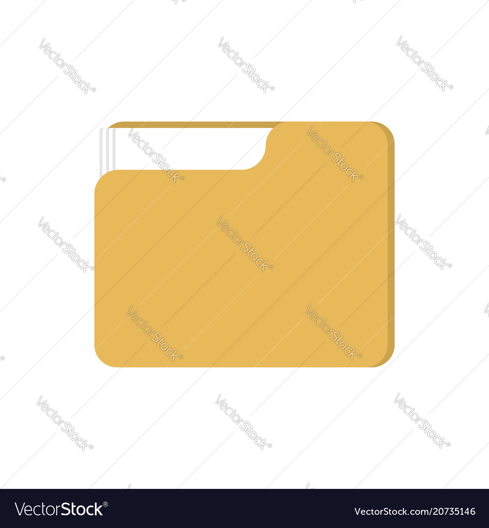 Folder with files isolated working documents Vector Image