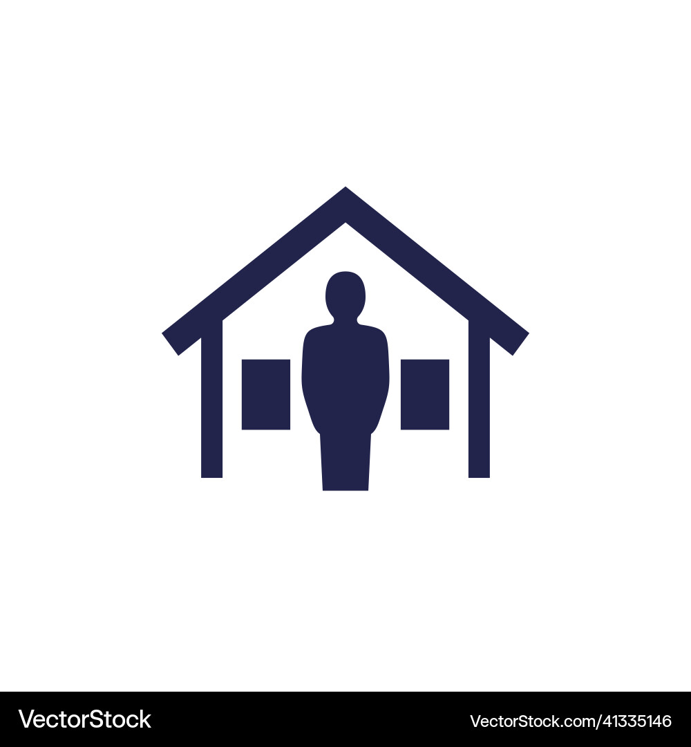 Landlord icon with a house Royalty Free Vector Image