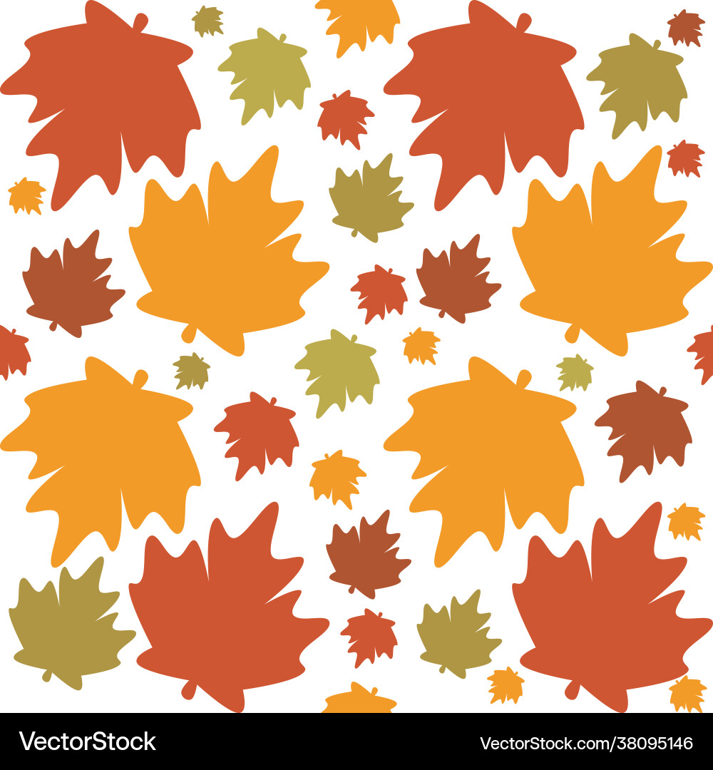 Maple leaves falling seamless pattern Royalty Free Vector