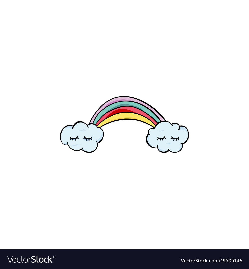 Rainbow cloud icon Royalty Free Vector Image - VectorStock