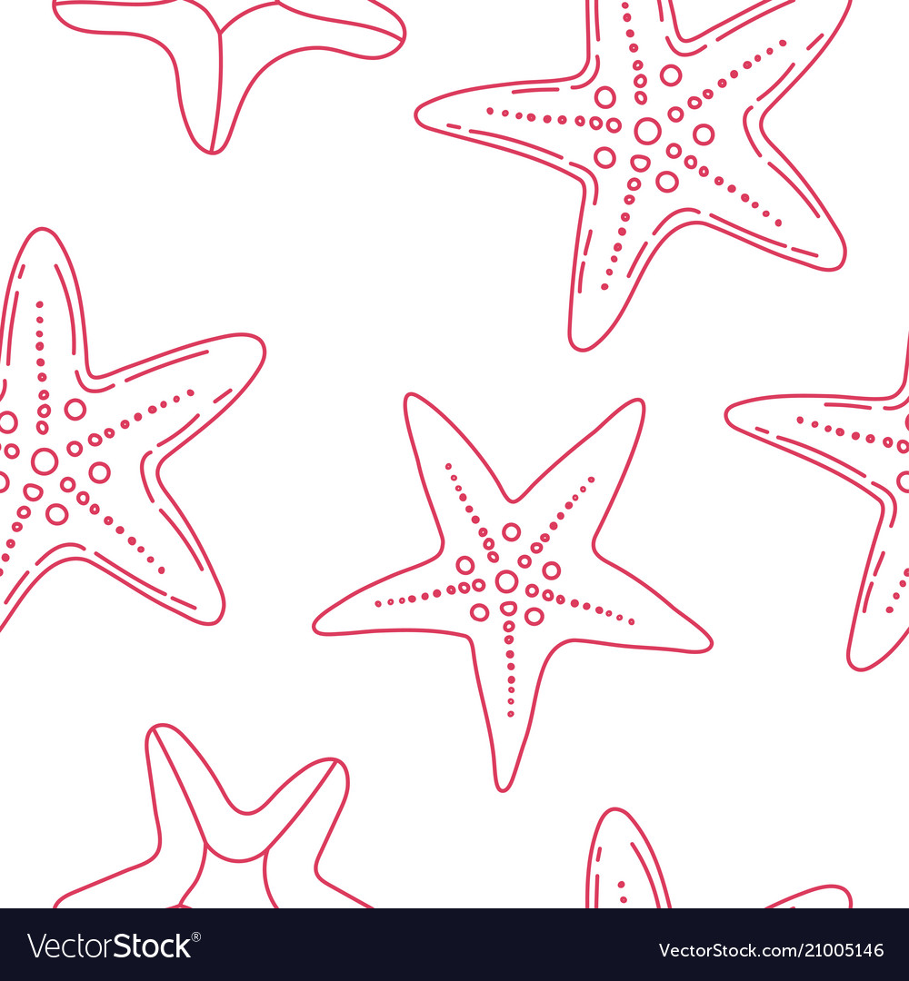 Summer seamless pattern with seashells Royalty Free Vector