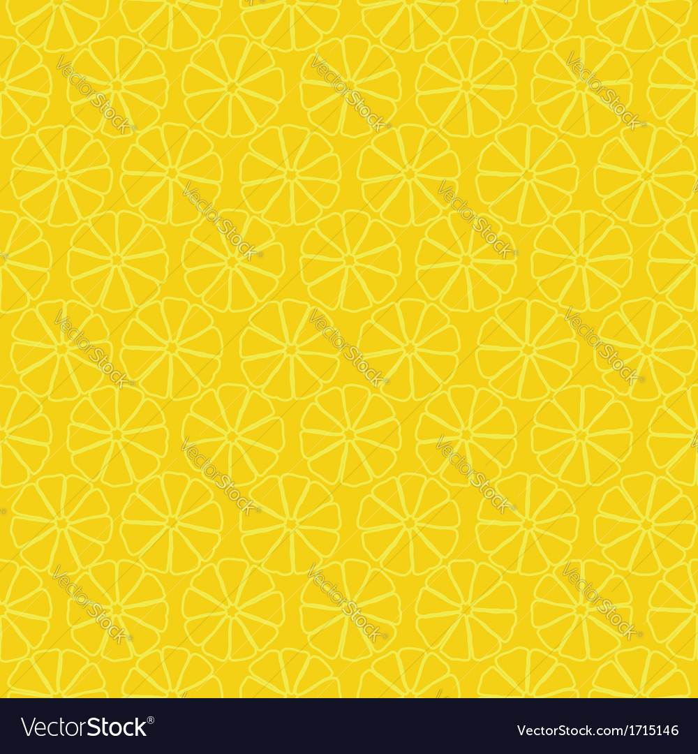 Yellow Lemon Pattern - Seamless Repeat Royalty Free Vector