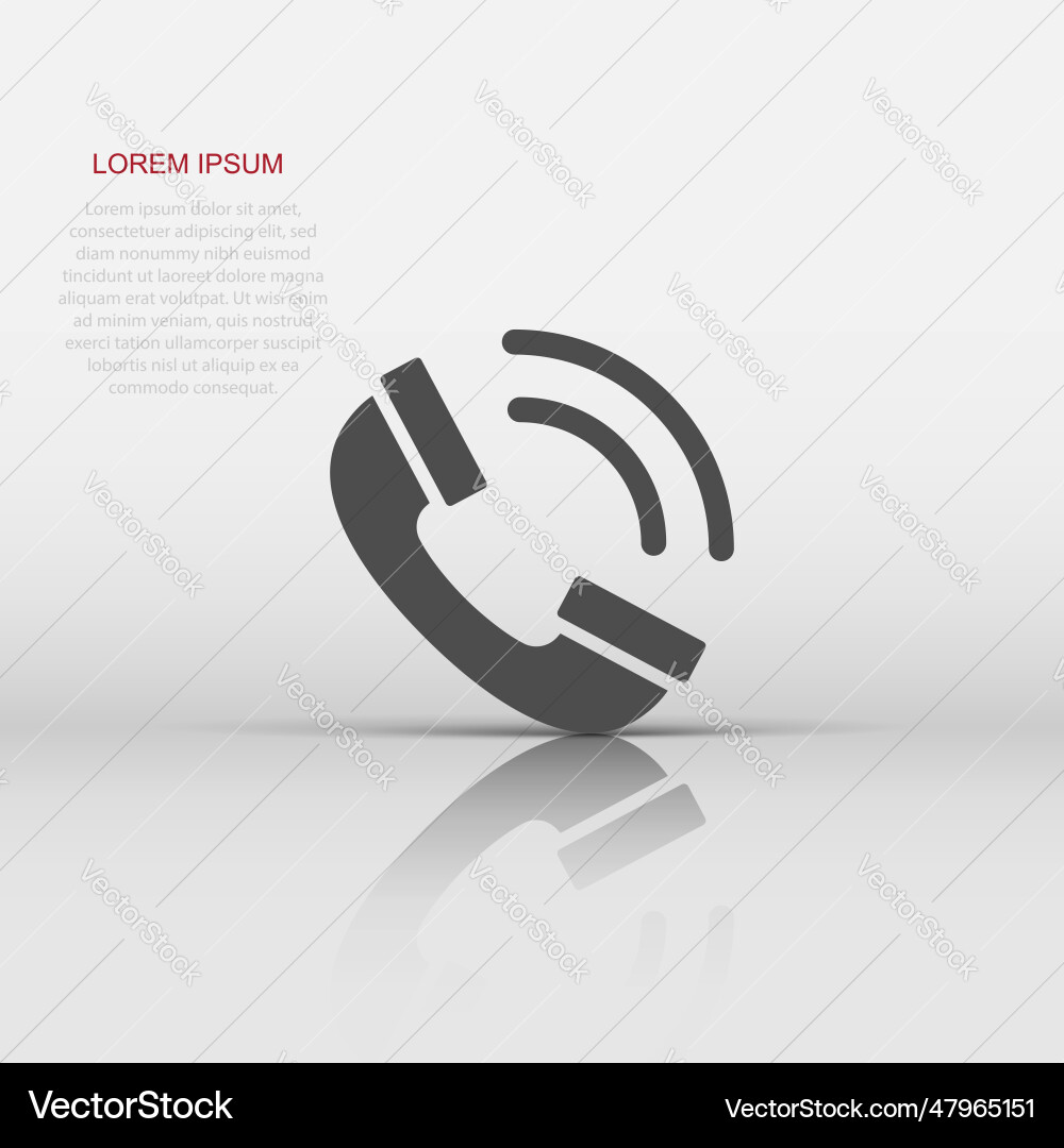Mobile phone icon in flat style telephone talk Vector Image