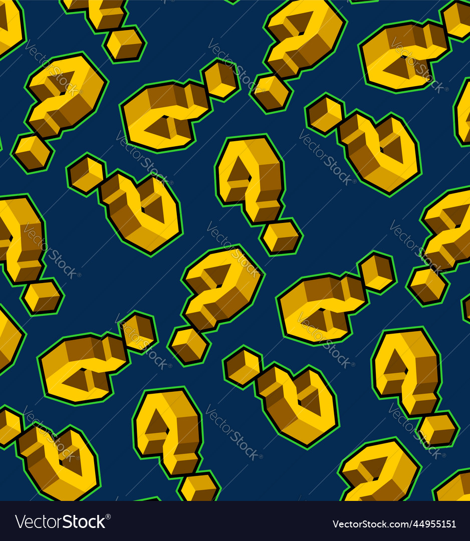 Question mark pattern green background Royalty Free Vector