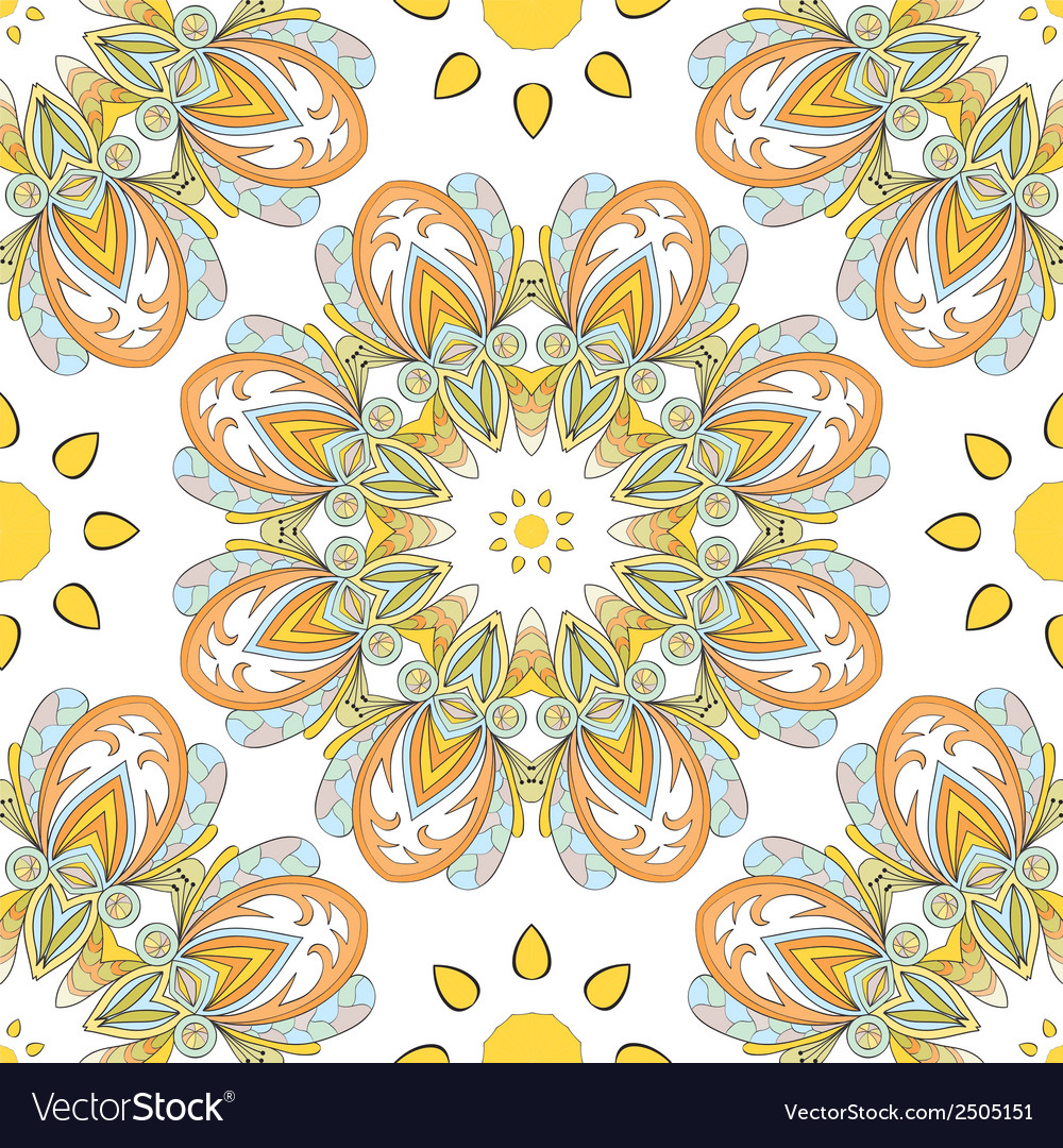 Round seamless pattern Royalty Free Vector Image