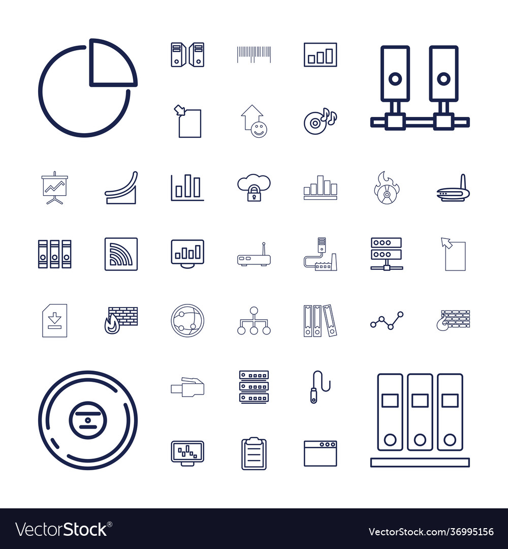 Data icons Royalty Free Vector Image - VectorStock