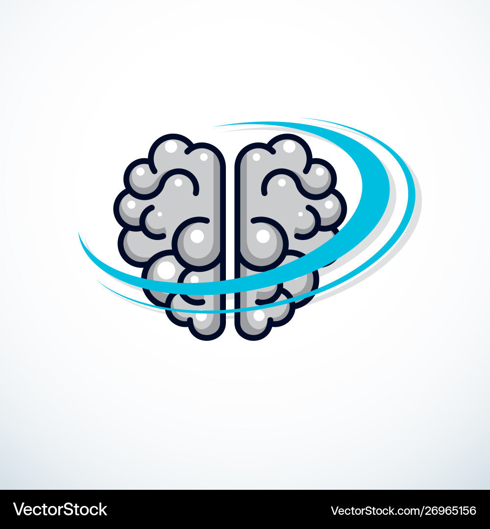 Human anatomical brain logo or icon Royalty Free Vector