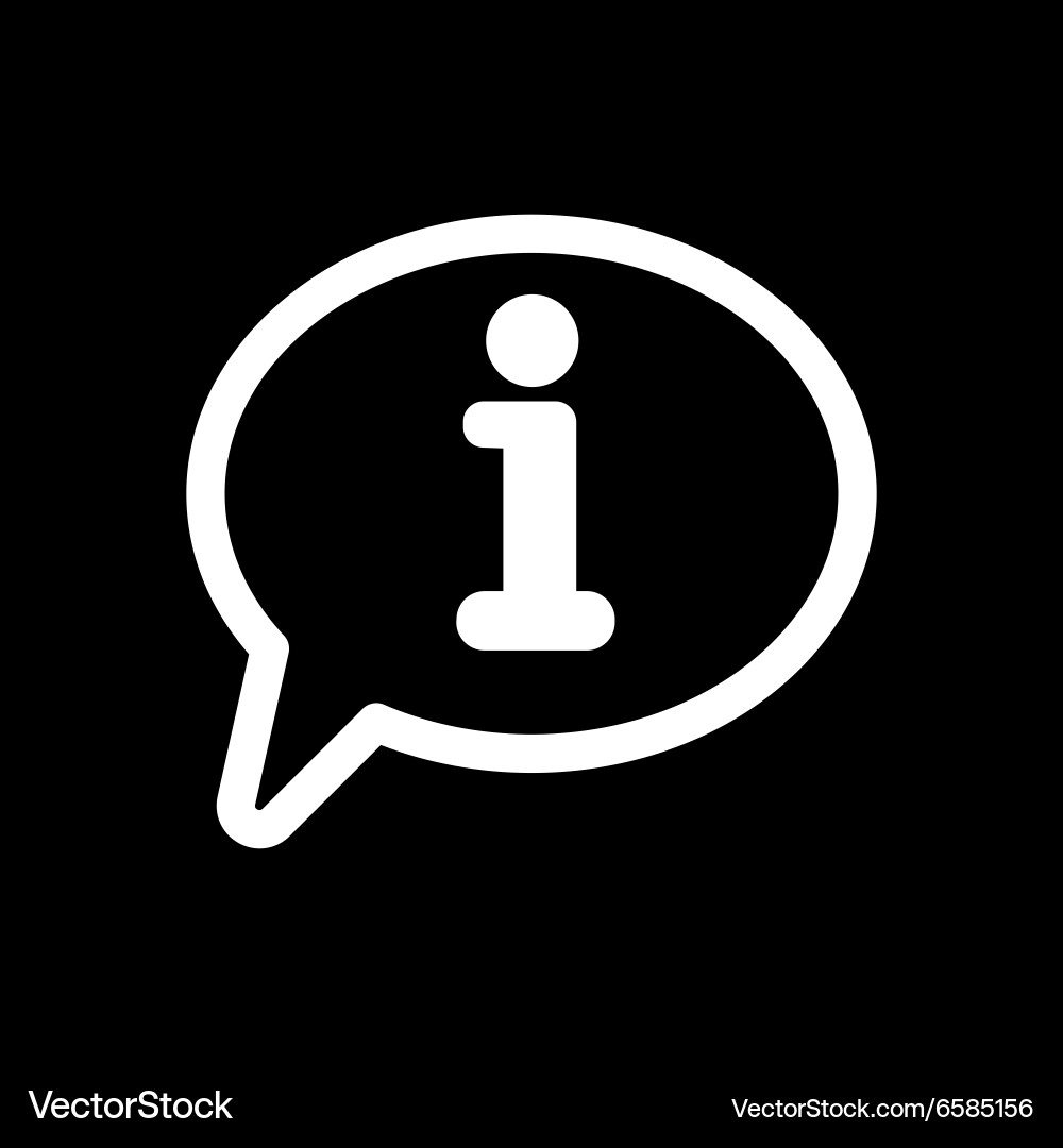 Information icon info and faq symbol flat Vector Image