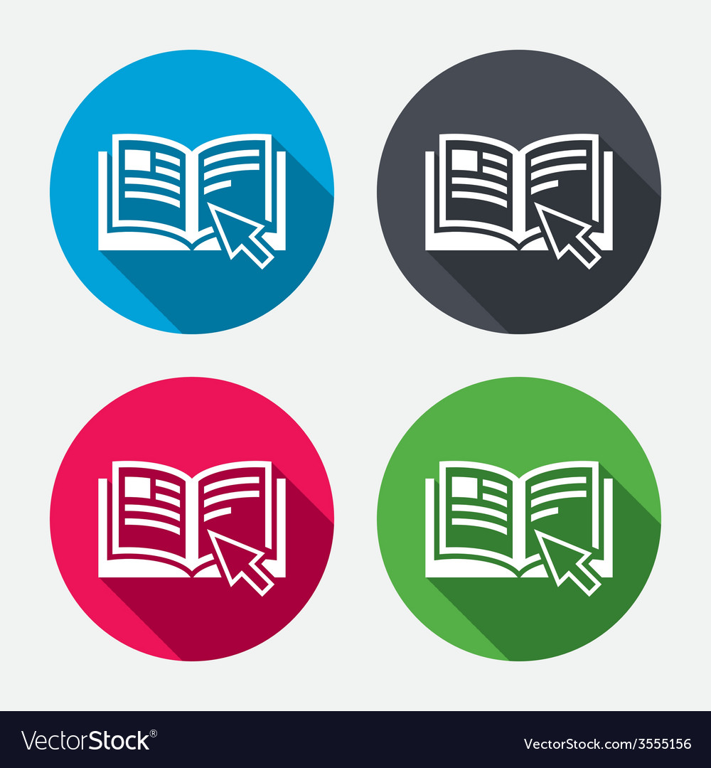 Instruction sign icon manual book symbol Vector Image