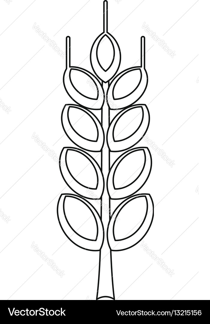 Ripe spike icon outline style Royalty Free Vector Image