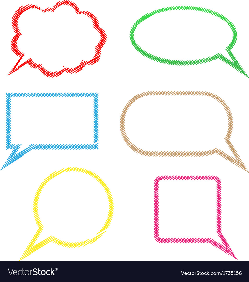 Scribble bubbles Royalty Free Vector Image - VectorStock