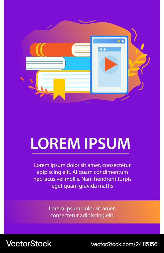 Tablet with open website and books vertical banner