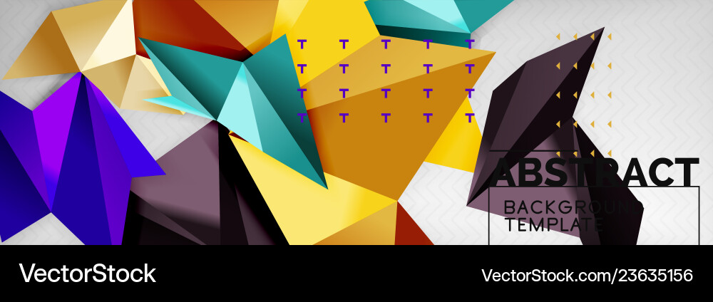 Triangles background techno template Royalty Free Vector