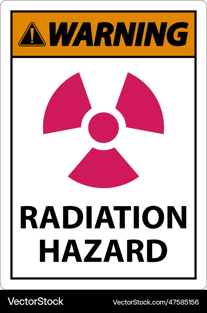 Warning radiation hazard sign on white background Vector Image