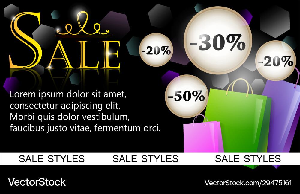 Banner for shop sales Royalty Free Vector Image