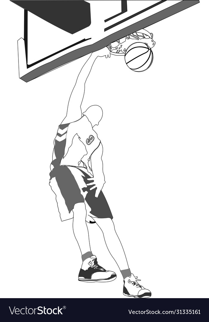Basketball players for designers Royalty Free Vector Image