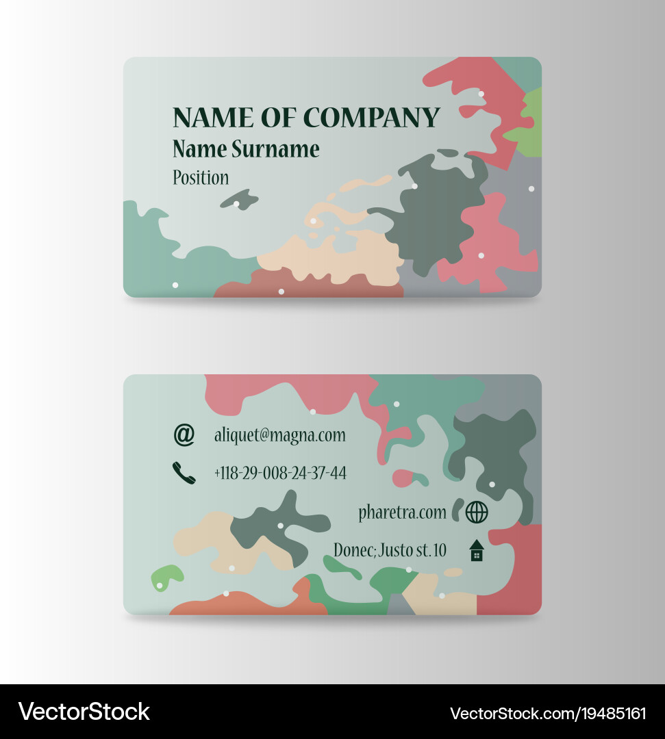 Business and visit card Royalty Free Vector Image