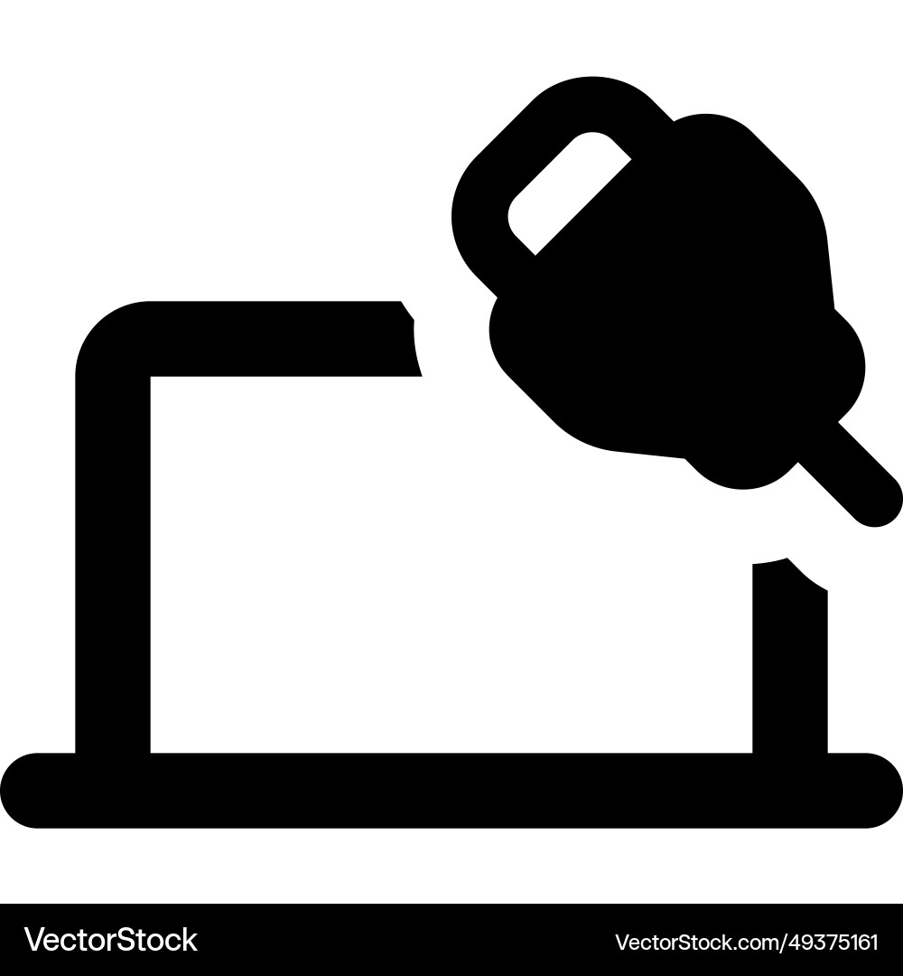 Charging laptop via an usb port cable Royalty Free Vector