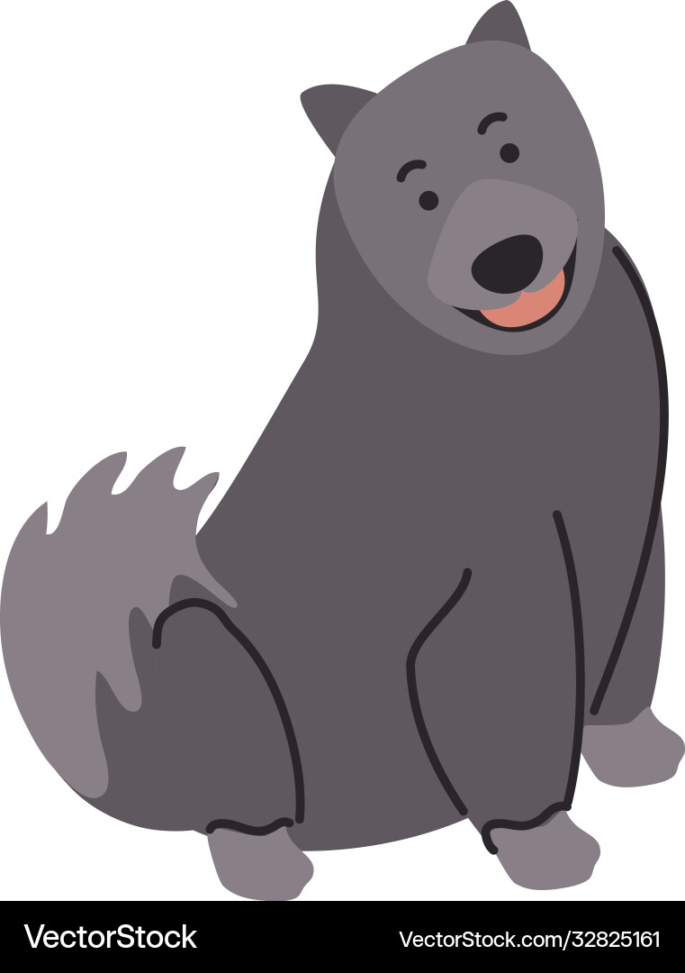 Cute pet dog on white background Royalty Free Vector Image