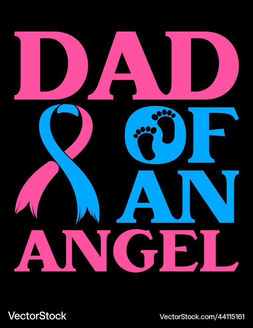 Dad of an angel Royalty Free Vector Image - VectorStock