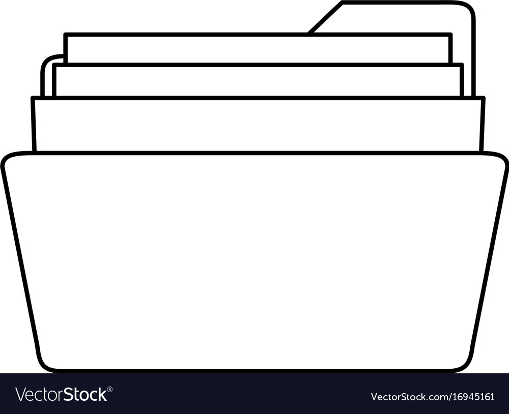 Folder with file or text document icon image Vector Image