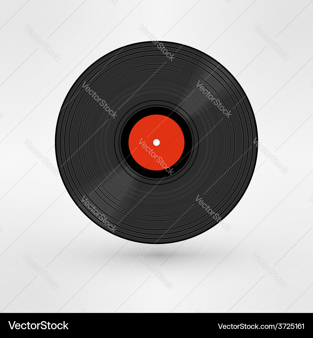 Old retro black record lp eps10 art Royalty Free Vector