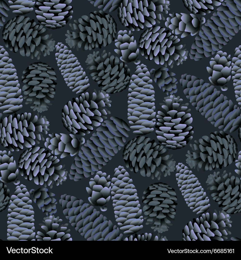 Seamless pattern of the pine cones Royalty Free Vector Image
