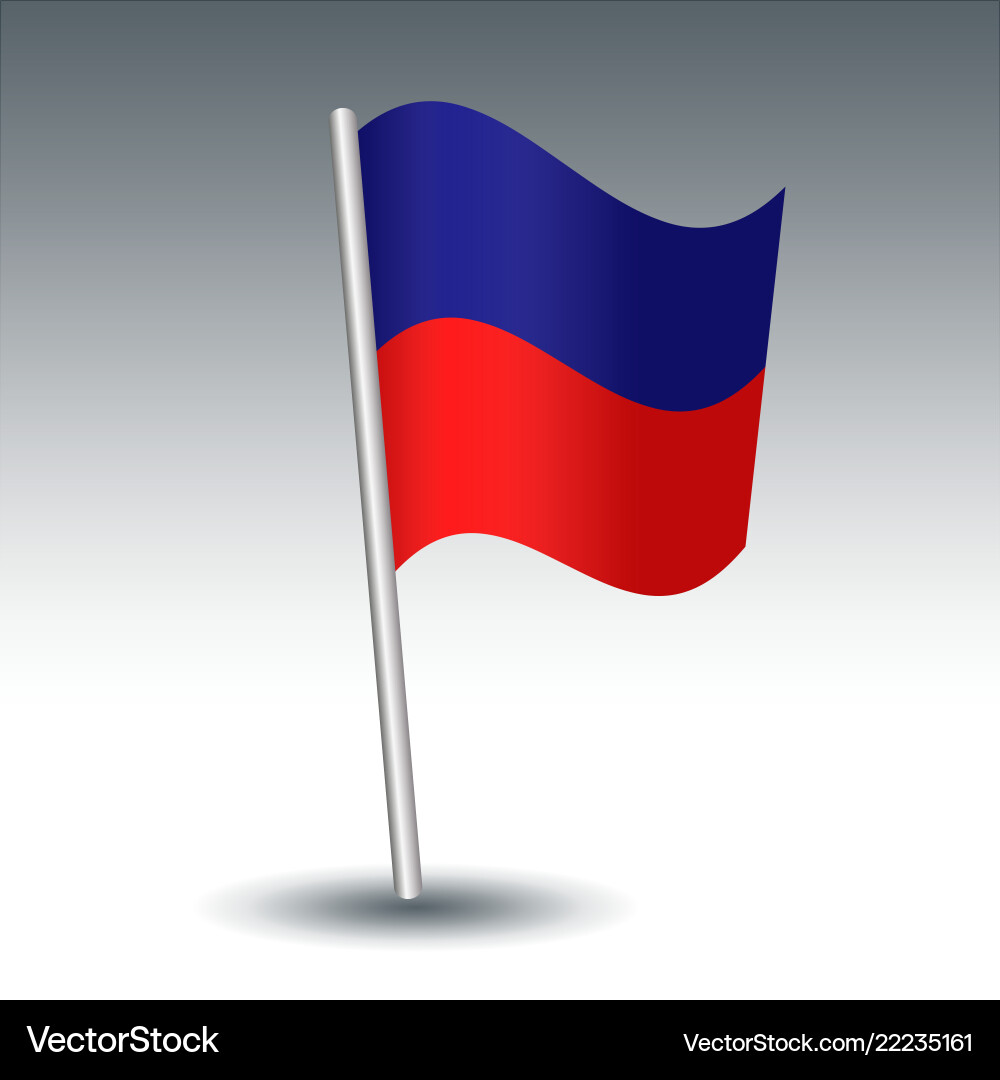 Waving maritime signal flag e echo on slanted Vector Image