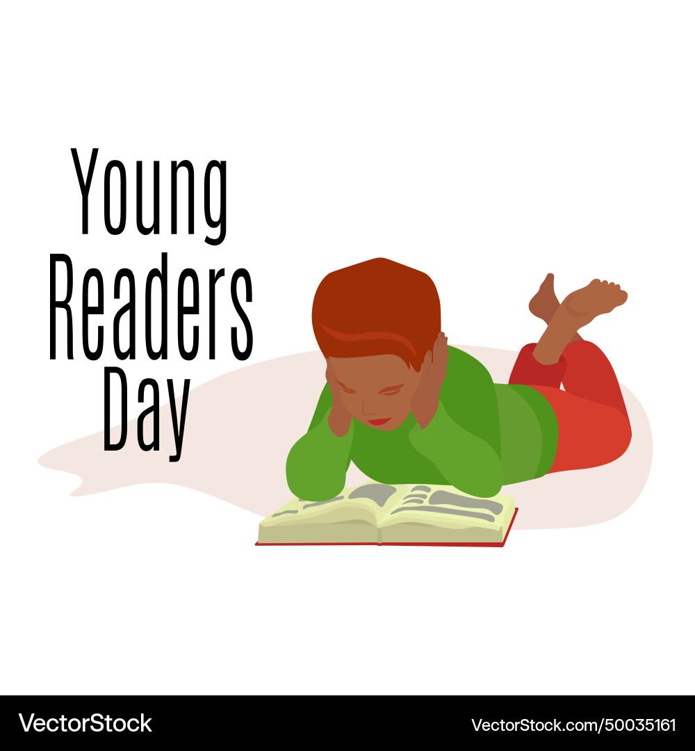 Young readers day idea for poster banner flyer Vector Image