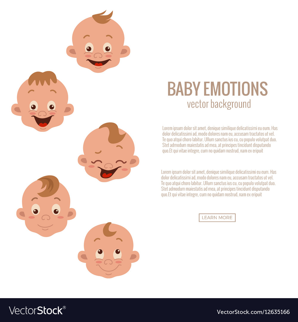 Baby facial expression Royalty Free Vector Image