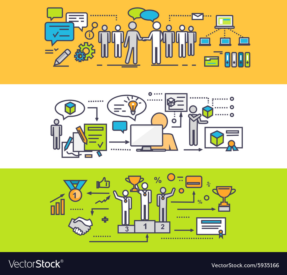Concept Process of Successful Teamwork Royalty Free Vector Concept Process of Successful Teamwork Royalty Free Vector