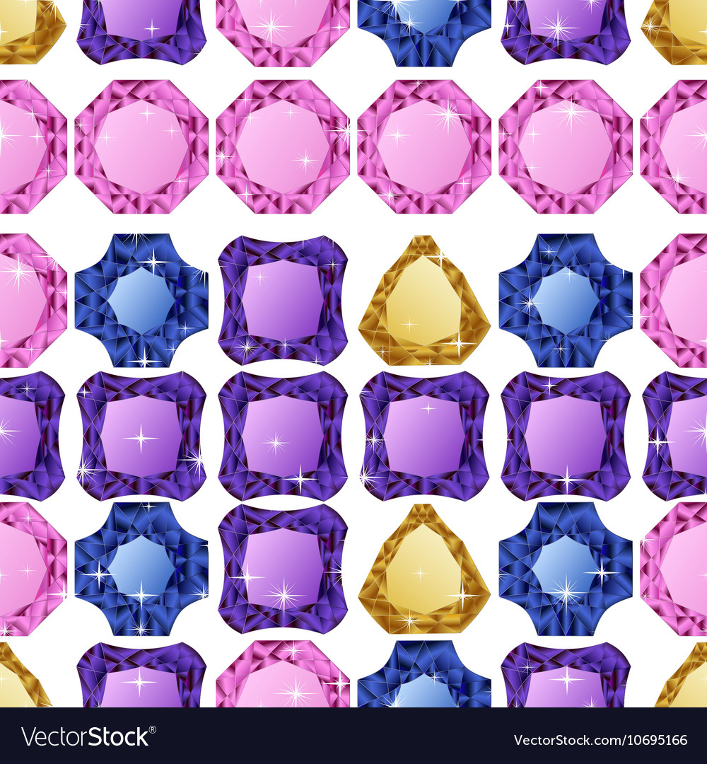 Diamonds seamless pattern Royalty Free Vector Image